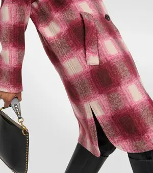 MARANT ETOILE Gabriel Checked Wool-blend Coat - Multicoloured