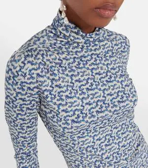 MARANT ETOILE Lou Printed Turtleneck Top