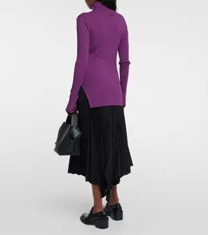 Plan C Ribbed-knit Wool Sweater
