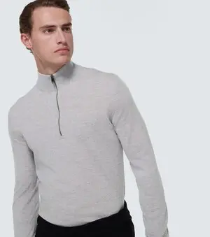 Zegna Turtleneck Wool Sweater - Grey