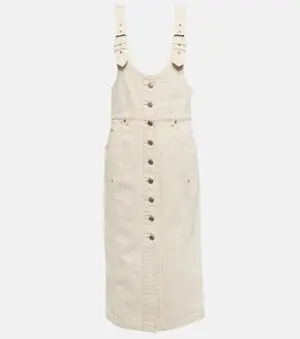 MARANT ETOILE Filipine Denim Mini Dress - Neutrals