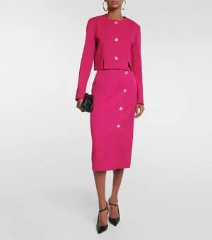 Nina Ricci Wool Midi Pencil Skirt