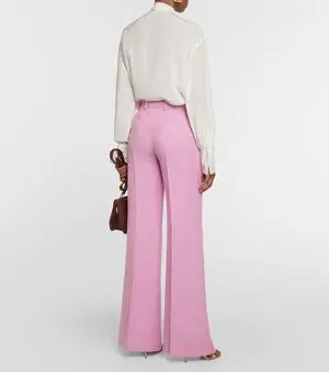 Etro Wide-leg Wool-blend Pants