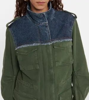 Chloé Utility Denim-trimmed Cotton-blend Jacket