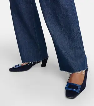 ROGER VIVIER Belle Vivier Suede Pumps - Blue