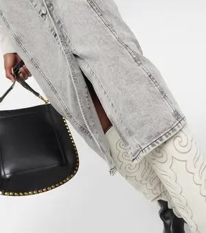 MARANT ETOILE Vandy Denim Midi Skirt - Grey