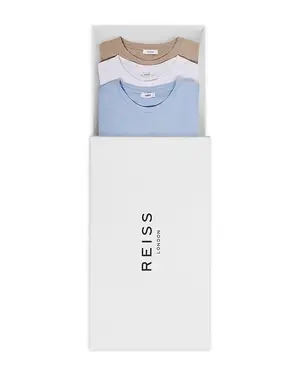 REISS Bless Crewneck Tees, Pack Of 3 - Neutral