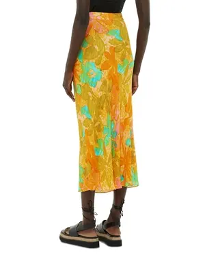 Whistles Side Button Midi Skirt