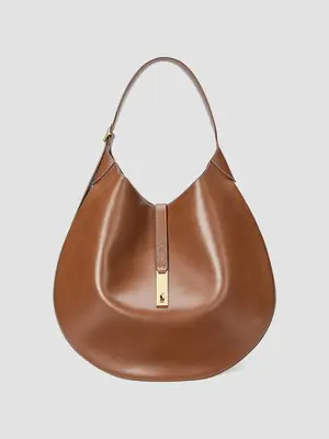 Polo Ralph Lauren Polo Ralph Lauren Polo ID Leather Shoulder Bag Cuoio