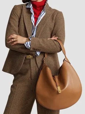 Polo Ralph Lauren Polo Id Leather Shoulder Bag - Tan