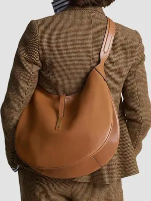 Polo Ralph Lauren Polo Id Leather Shoulder Bag - Tan