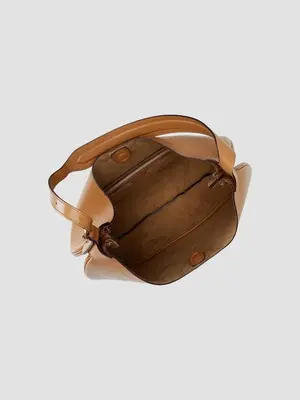 Polo Ralph Lauren Polo Id Leather Shoulder Bag - Tan