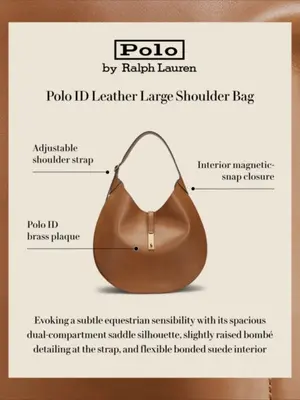 Polo Ralph Lauren Polo Id Leather Shoulder Bag - Tan