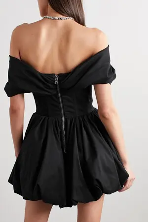 Brandon Maxwell Pippa Off-the-shoulder Mini Dress