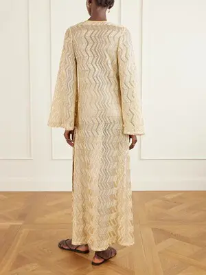 Missoni Mare Metallic Crochet-knit Coverup