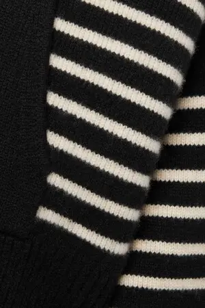 Khaite Cruz Striped Cashmere Hoodie