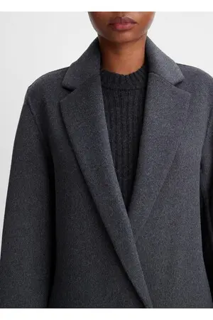 Vince Classic Wool-blend Coat - Gray