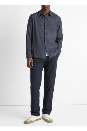 Vince Double Face Long Sleeve - Navy