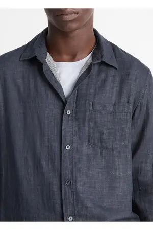 Vince Double Face Long Sleeve - Navy