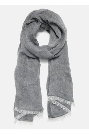 Vince Cotton Gauze Bi-color Scarf - Blue