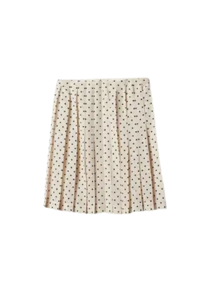 MIU MIU Polka-Dot Pleated Midi Skirt
