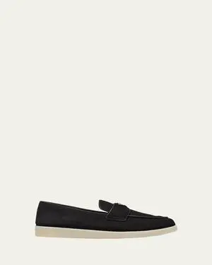 Prada Saint Tropez Suede Loafers
