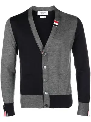 Thom Browne Jersey Stitch V-neck Cardigan