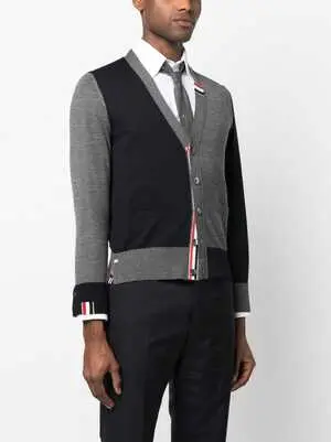 Thom Browne Jersey Stitch V-neck Cardigan