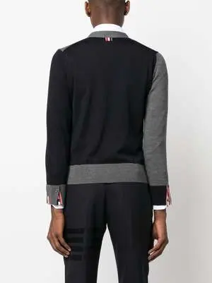 Thom Browne Jersey Stitch V-neck Cardigan