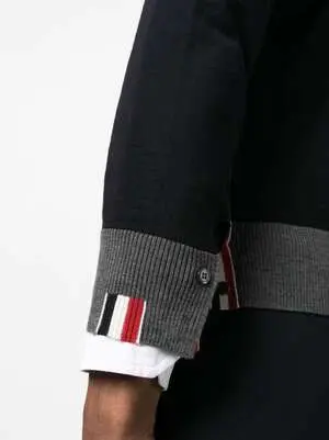 Thom Browne Jersey Stitch V-neck Cardigan