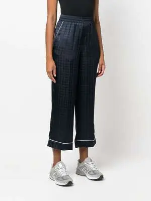 10 CORSO COMO Circle-motif Trousers - Blue