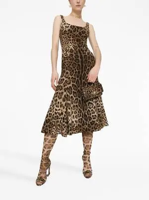 Dolce & Gabbana Leopard-print Midi Dress