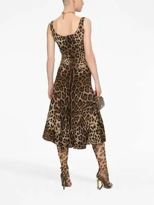 Dolce & Gabbana Leopard-print Midi Dress