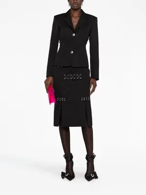 Alessandra Rich Lattice-embellished Midi Skirt