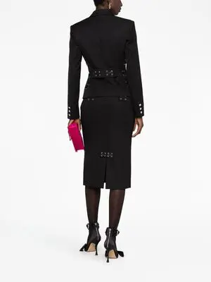 Alessandra Rich Lattice-embellished Midi Skirt