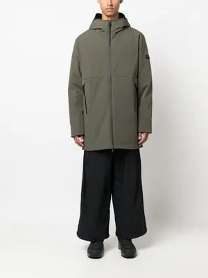Peuterey Hooded Coat With Logo Patch
