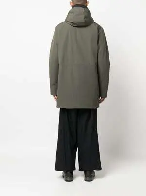 Peuterey Hooded Coat With Logo Patch