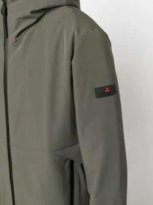 Peuterey Hooded Coat With Logo Patch