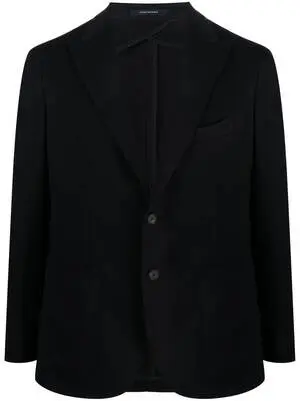 Tagliatore Single-breasted Virgin Wool-blend Blazer - Blue