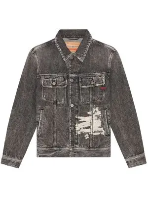 DIESEL® D-barcy-s1 Denim Trucker Jacket - Grey