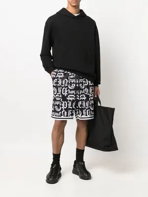 Philipp Plein Gothic Print Jogging Shorts