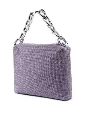Patrizia Pepe Maxichain Rhinestone-embellished Tote Bag - Purple