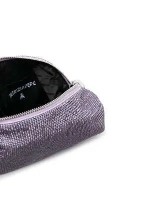 Patrizia Pepe Maxichain Rhinestone-embellished Tote Bag - Purple