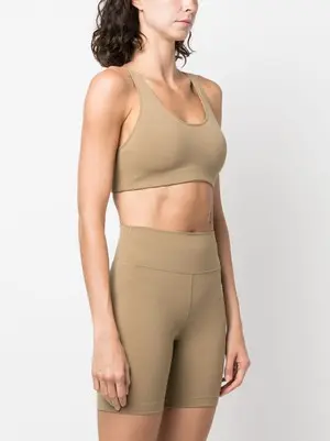 SPORTY & RICH Cropped Stretch Top - Neutrals