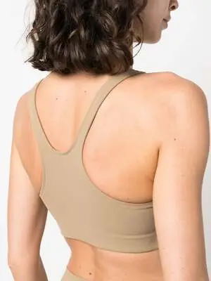 SPORTY & RICH Cropped Stretch Top - Neutrals