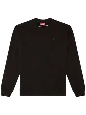 DIESEL® Cotton Fleece Pullover Sweatshirt - Black