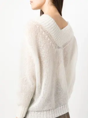 FORTE_FORTE Open-knit Mohair-blend Jumper