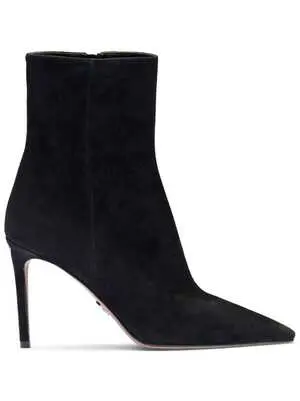 Prada Logo-plaque Suede Ankle Boots