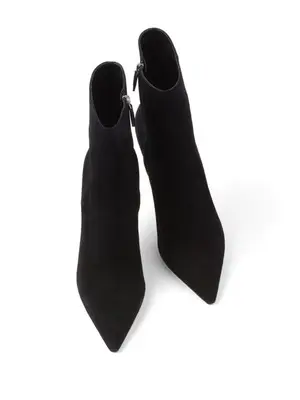 Prada Logo-plaque Suede Ankle Boots