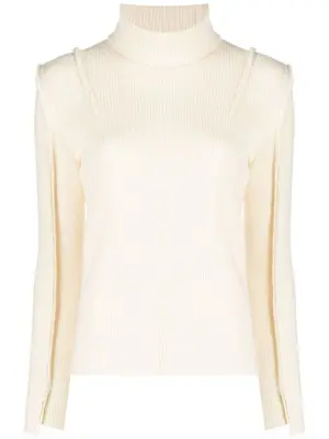 R13 Roll-neck Ribbed-knit Jumper